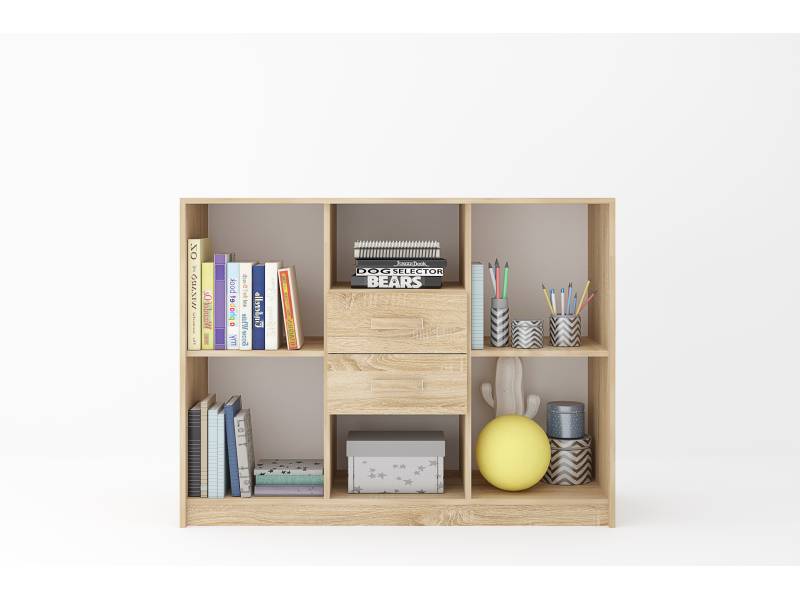 Скрин Сидни М11 - дъб сонома/анрацит/бяло гланц - Топ Цени | Мебели Онлайн Orhideamebel.com